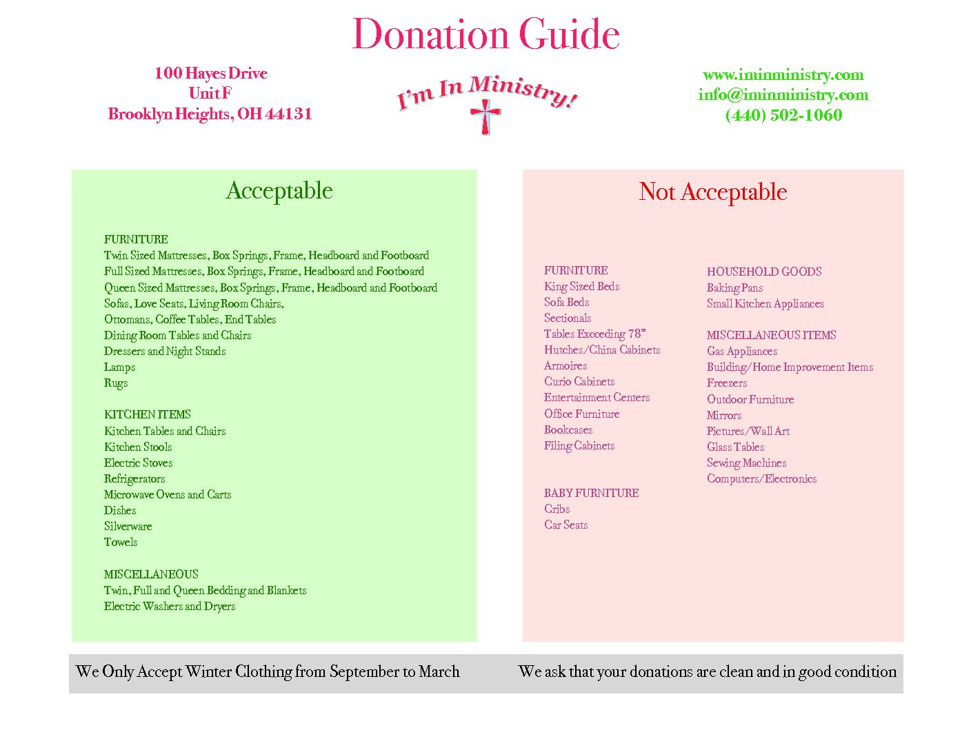 Donations | I'm In Ministry